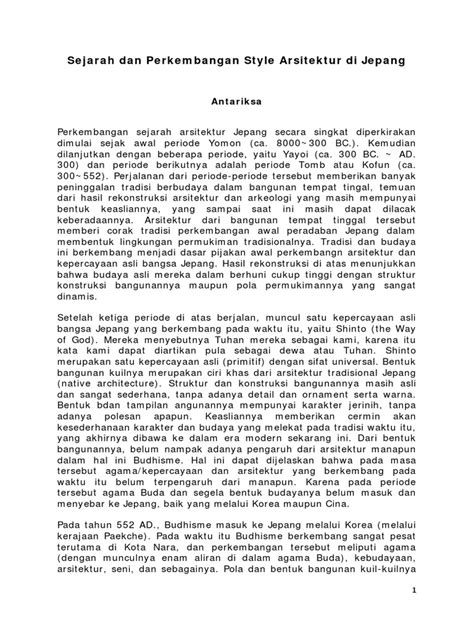 Sejarah Dan Perkembangan Style Arsitektu Pdf