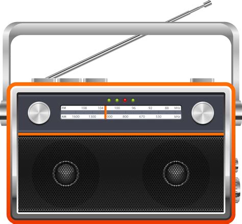 Ilustración De Diseño De Imágenes Prediseñadas De Radio Vintage