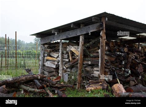 Rustic Firewood Shed