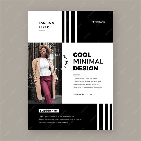 평면 디자인 미니멀리스트 포스터 템플릿 무료 벡터