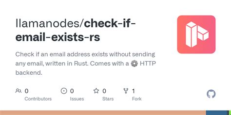 Github Llamanodescheck If Email Exists Rs Check If An Email Address