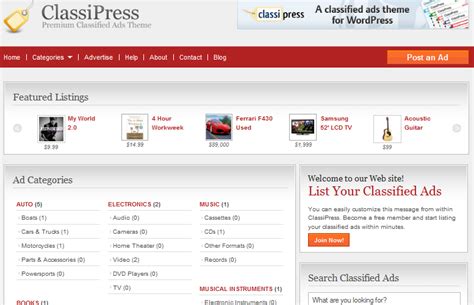 Classipress 30 Wordpress Classified Ads Theme Wp Solver