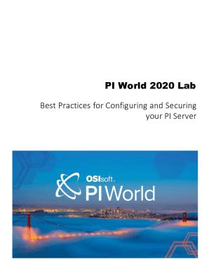 Fillable Online PI World 2020 Lab MicrosoftPI Server OSIsoftPI To PI Interface User Guide