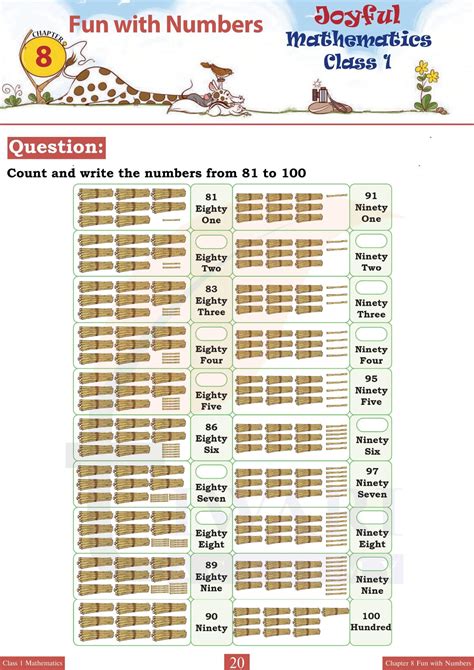 For Session 2025 26 Ncert Solutions Class 1 Maths Joyful Chapter 8