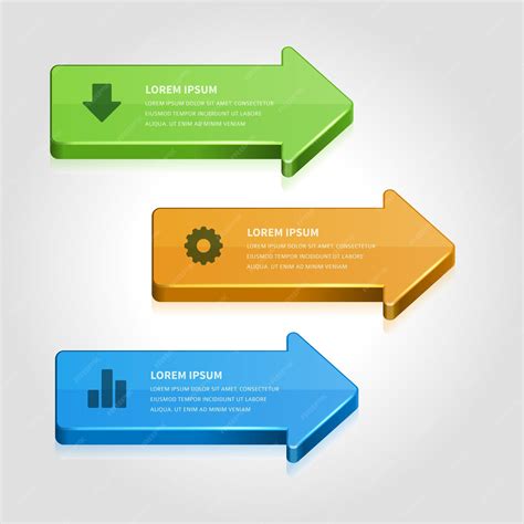 Premium Vector Glossy Isometric Arrows Business Strategy Analyzing Infographics Scheme