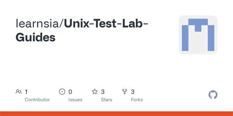 GitHub Learnsia Unix Test Lab Guides