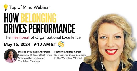 The Talent Company On Linkedin Welcome You Are Invited To Join A Webinar How Belonging Drives…
