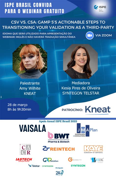 Webinar Gratuito Csv Vs Csa Gamp 5s Actionable Steps To Transitioning Your Validation As A