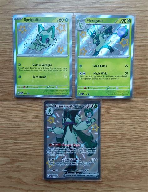 Sprigatito Floragato Meowscarada Promo Paldean Fates Pokemon Pokémon