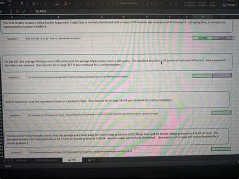 solved aste В І у merge and center conditional format cell