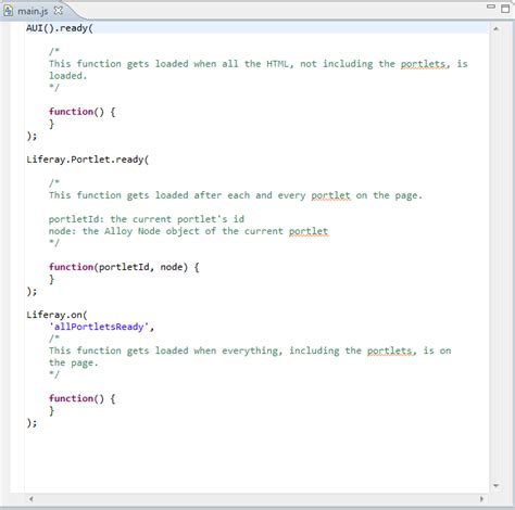 Javascript Liferay Help Center