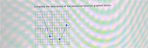 Complete The Description Of The Piecewise Function Chegg
