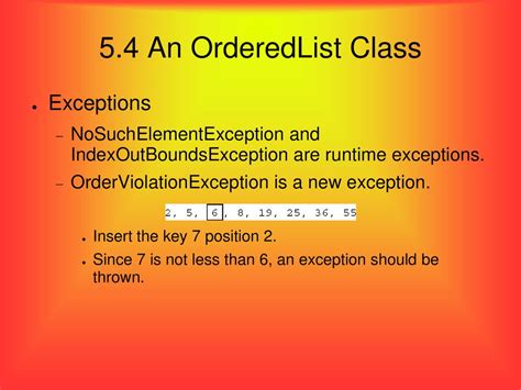 chapter 5 ordered list ppt download