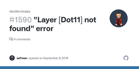 Layer Dot11 Not Found Error · Issue 1590 · Secdevscapy · Github