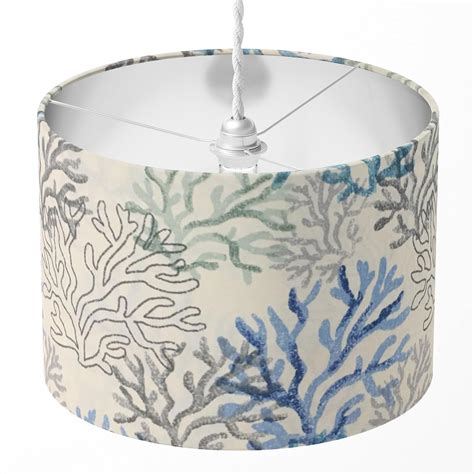 Nautical Lampshade Blue Ocean Lampshade Blue White Lamp Shade Coral