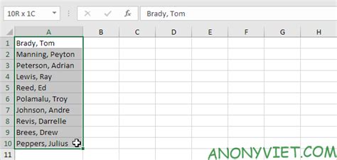 Lesson Split Cell Split Cells Basic Excel AnonyViet English Version
