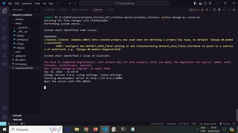 Erro ao rodar o server API com Django Validações buscas filtros e deploy Solucionado