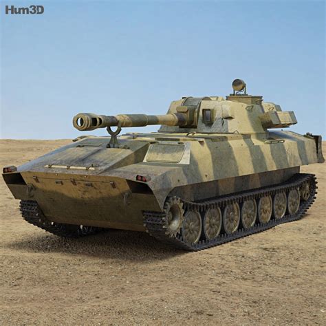 2s1 Gvozdika 3d Model Download Artillery Systems On