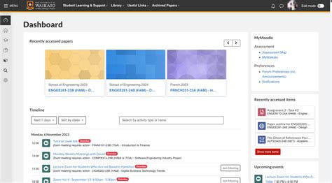 Edit Your Moodle Dashboard University Of Waikato