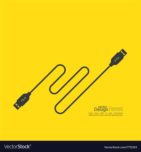 Abstract Background With Usb Cable Royalty Free Vector Image