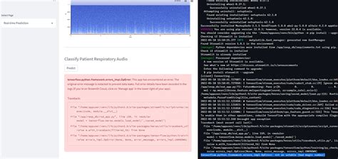 Streamlit Deployment Tensorflowpythonframeworkerrorsimploperror Community Cloud Streamlit