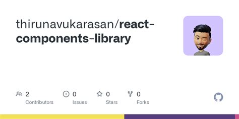 GitHub Thirunavukarasan React Components Library