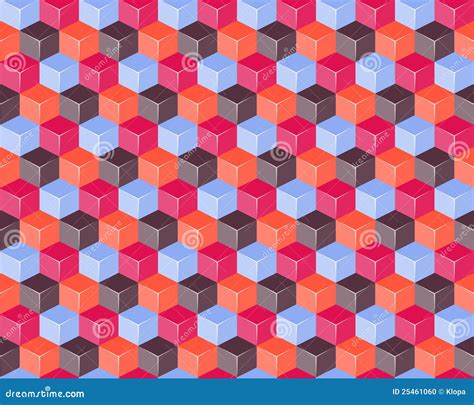 Seamless Pattern With 3d Cubes Stock Vector Illustration Of Design Geometric 25461060