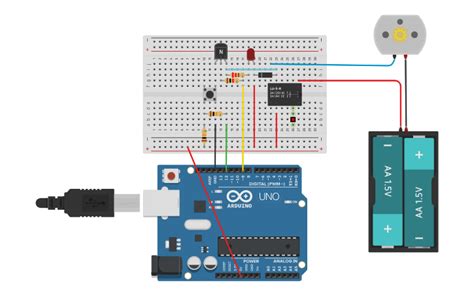 Circuit Design Motor And Relay Tinkercad