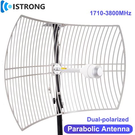 Outdoor Bipolarized Parabolic Grid Antenna 1710 3800m Long Range Mobile Phone 4g Wifi Signal