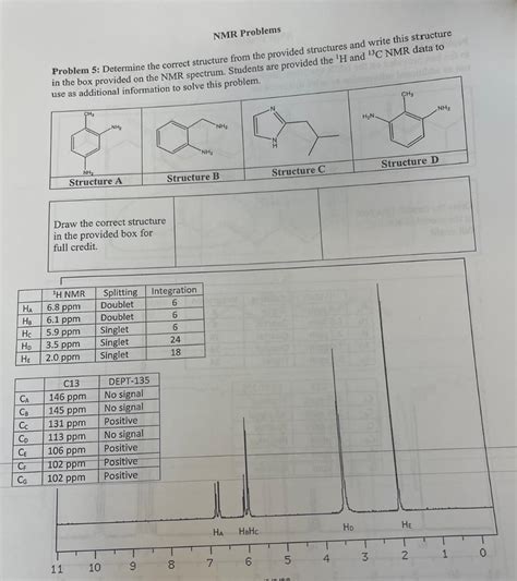 Solved Nmr Problems Problem 5 Determine The Correct
