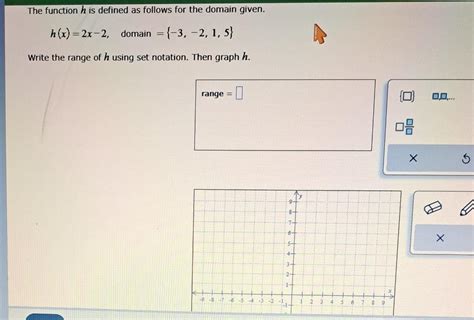 solved the function h is defined as follows for the domain