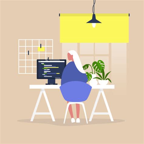 Women Coding Illustrations Royalty Free Vector Graphics And Clip Art