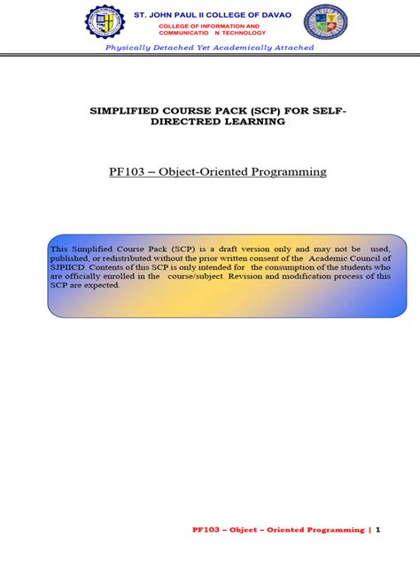 Ict Scp Pf103 Compilation 3 Pdf Programming Constructor Object