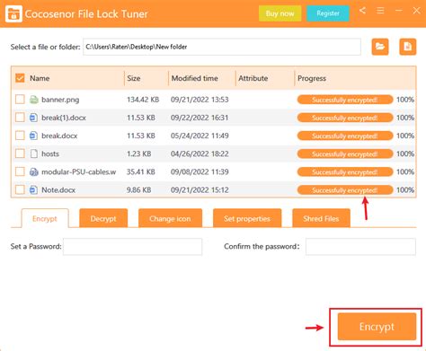how to use the file encryption tool—cocosenor file lock tuner