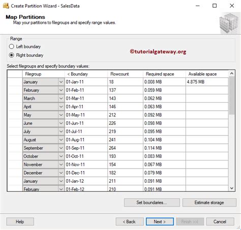Sql Table Partitioning Using Ssms