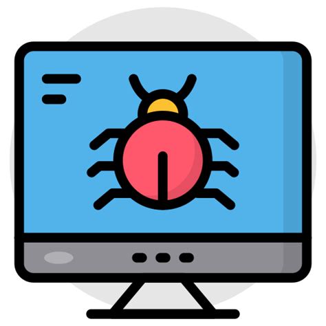 System Bug Virus Malware Infected Screen Monitor Icon Download On Iconfinder
