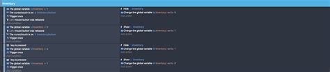 Inventory Show Hide Issues How Do I GDevelop Forum