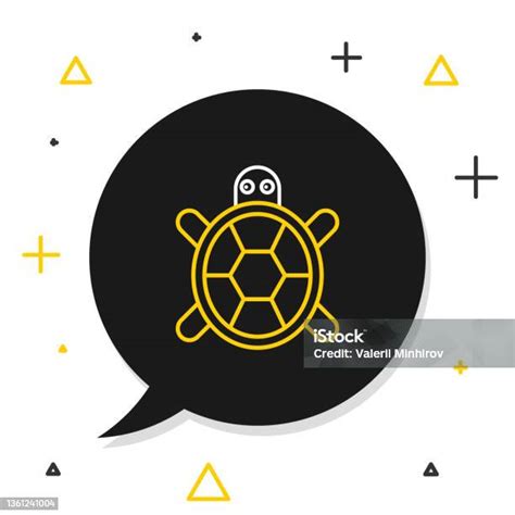 흰색 배경에 격리 된 라인 거북이 아이콘 다채로운 개요 개념 벡터 거북이에 대한 스톡 벡터 아트 및 기타 이미지 거북이 건강한 생활방식 그릇 Istock