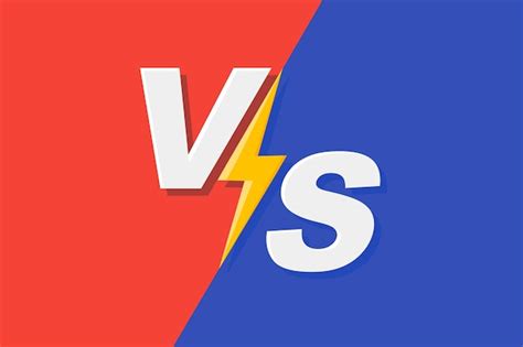 대 프레임 대 결투 권투 대결 화면 및 번개와 싸우는 비교 배경 스포츠 경기 싸움 대결 도전 광고 로고 벡터 개념 프리미엄 벡터