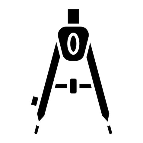 Premium Photo Compass Glyph Solid Black Illustration