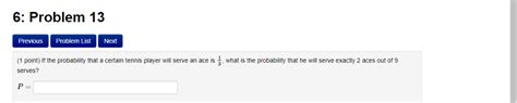 solved 6 problem 13 previous problem list next 1 point if