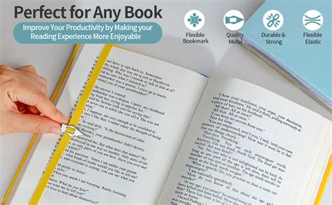 Fayorory Elastic Bookmark 6 Pack Book Marks With Pointer