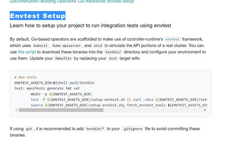 Unable To Execute Envtest Setup Issue Operator Framework Operator Sdk Github