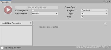 Unity录屏插件recorderunity Recorder Csdn博客