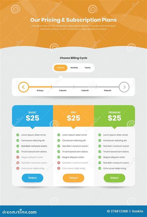 Modern Pricing Table Comparison Business Template Vector Illustration 242777458