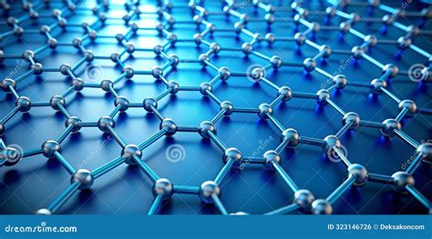 Graphene Hexagonal Lattice Nanostructure Made Of Carbon Atoms Graphene