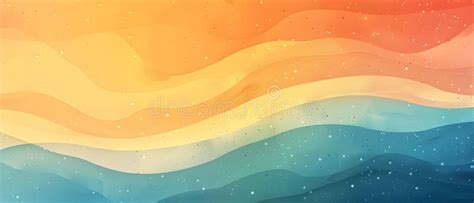 Abstract Watercolor Gradient Background With Wavy Lines Stock Illustration Illustration Of