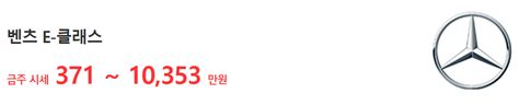 벤츠 E클래스 중고차 가격 시세표 최신