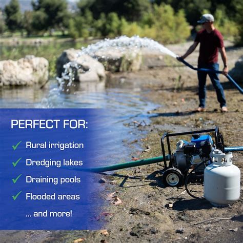 Duromax Stainless Steel Water Pump Portable 212cc 4 Stroke Ohv