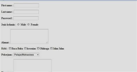 Form Dan Element Form Dalam HTML Berikut Contohnya